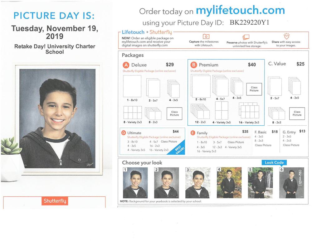 Picture Retakes | University Charter School