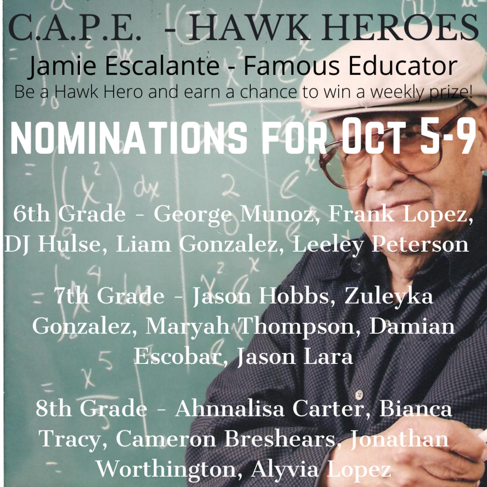 C.A.P.E. Hawk Heroes - Week 7 | University Charter School