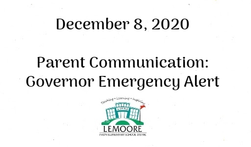 Governor Emergency Alert | Cinnamon Elementary School